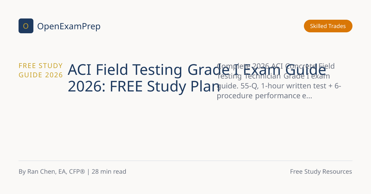 ACI Grade 1 Exam Guide 2026: FREE Study Plan + Practice | OpenExamPrep