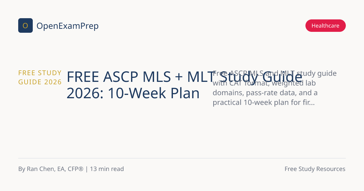 FREE ASCP MLS + MLT Study Guide 2026 | OpenExamPrep