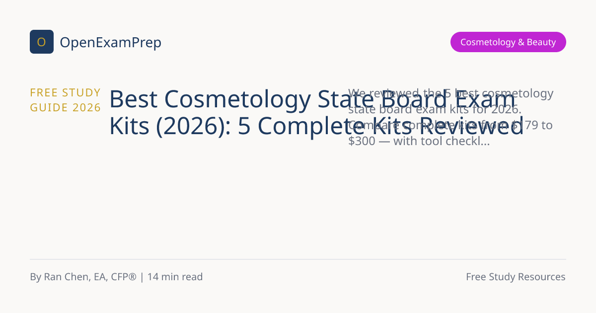 Best Cosmetology State Board Exam Kits (2026) | OpenExamPrep