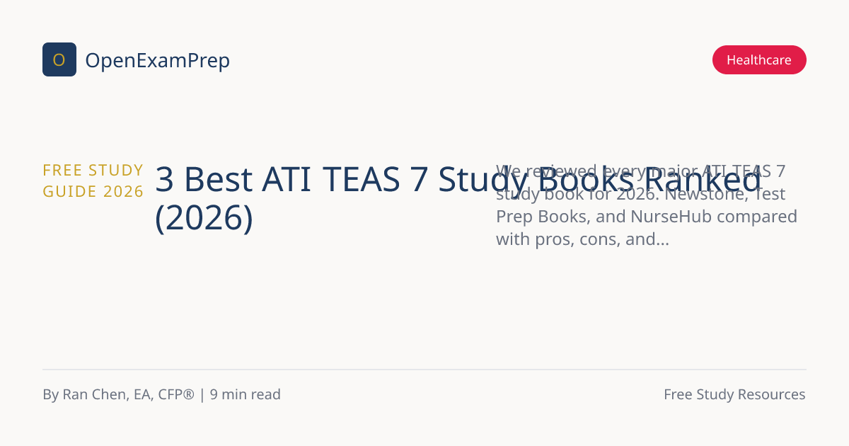 Best ATI TEAS 7 Study Books: Top 3 Ranked (2026) | OpenExamPrep