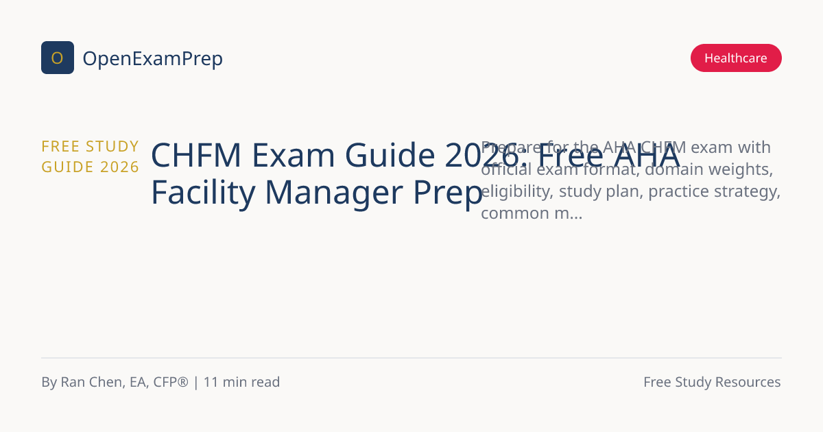 CHFM Exam Guide 2026: Free Practice Prep | OpenExamPrep