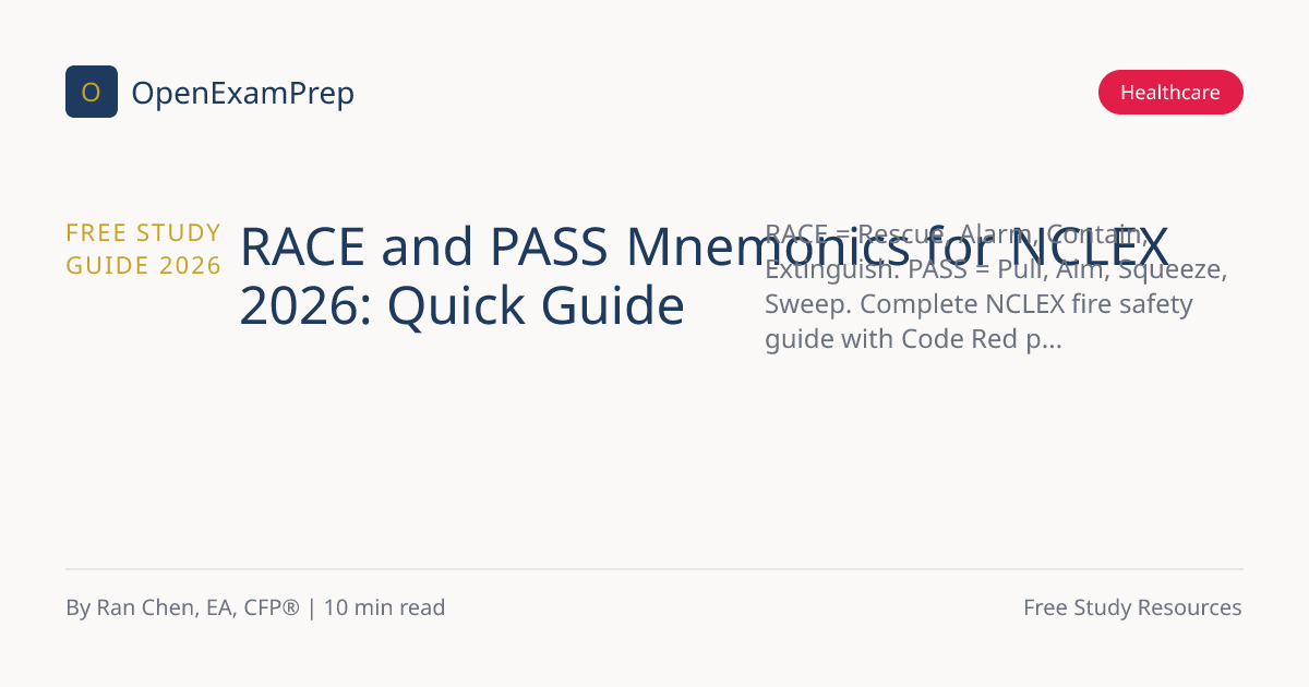 RACE and PASS Mnemonics for NCLEX 2026: Quick Guide | OpenExamPrep