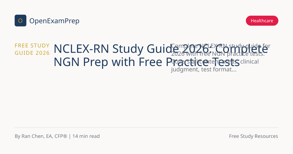 NCLEX-RN Study Guide 2026 | Complete NGN Prep + Free Practice ...