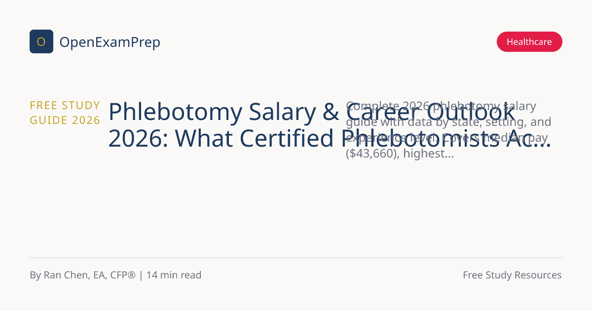 Phlebotomy Salary 2026: Earnings by State | FREE Guide | OpenExamPrep