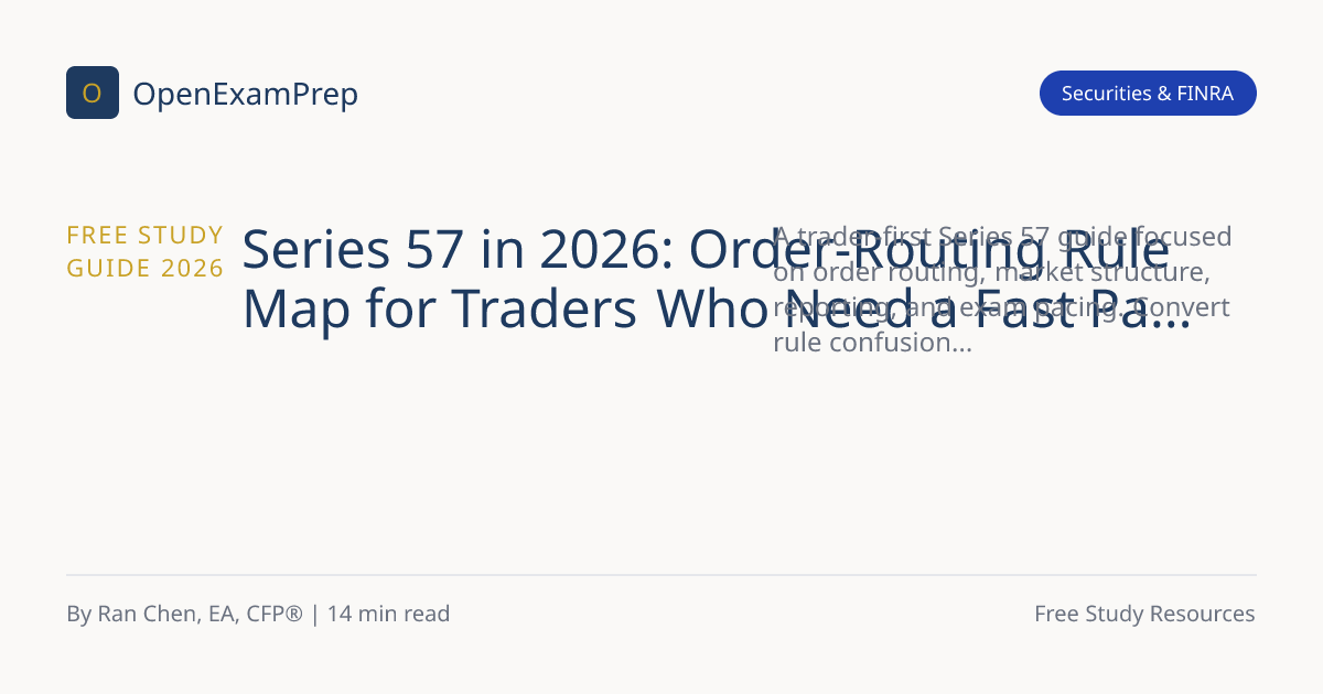 Series 57 2026: FREE Order-Routing Rule Map Plan | OpenExamPrep